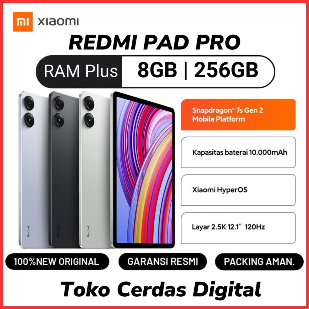 Jual XIAOMI REDMI PAD PRO 8/256GB Garansi Resmi 15 Bulan | Shopee Indonesia