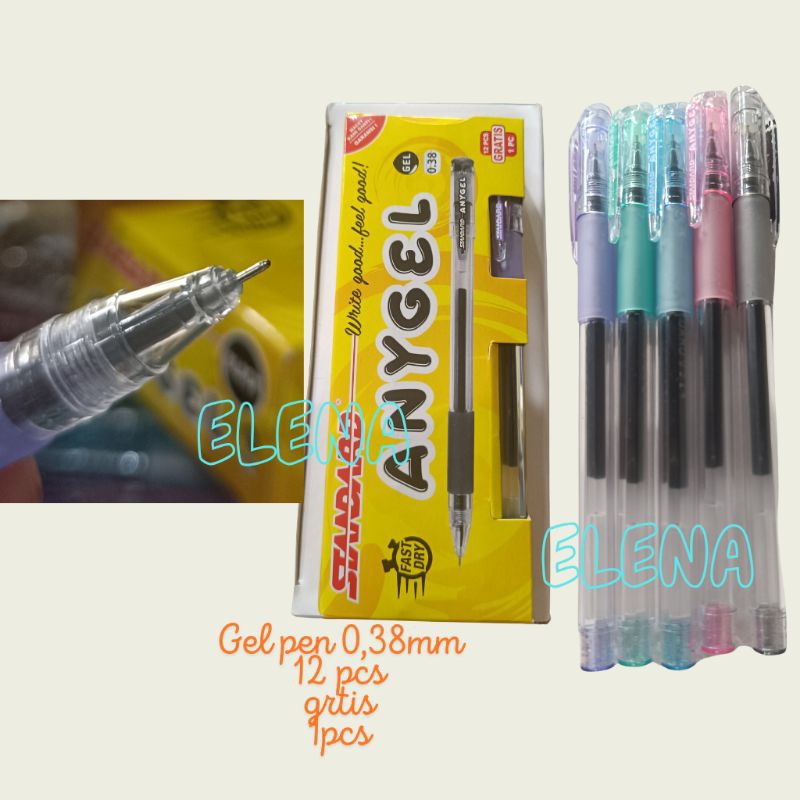 Jual pulpen gel standard 0,38mm/ gelpen 0,38mm/pen murah meriah/tinta ...