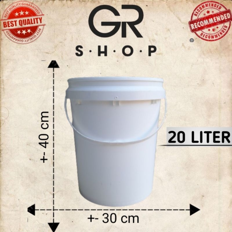 Jual Ember Cat Bekas 25kg/20liter PUTIH POLOS | Shopee Indonesia