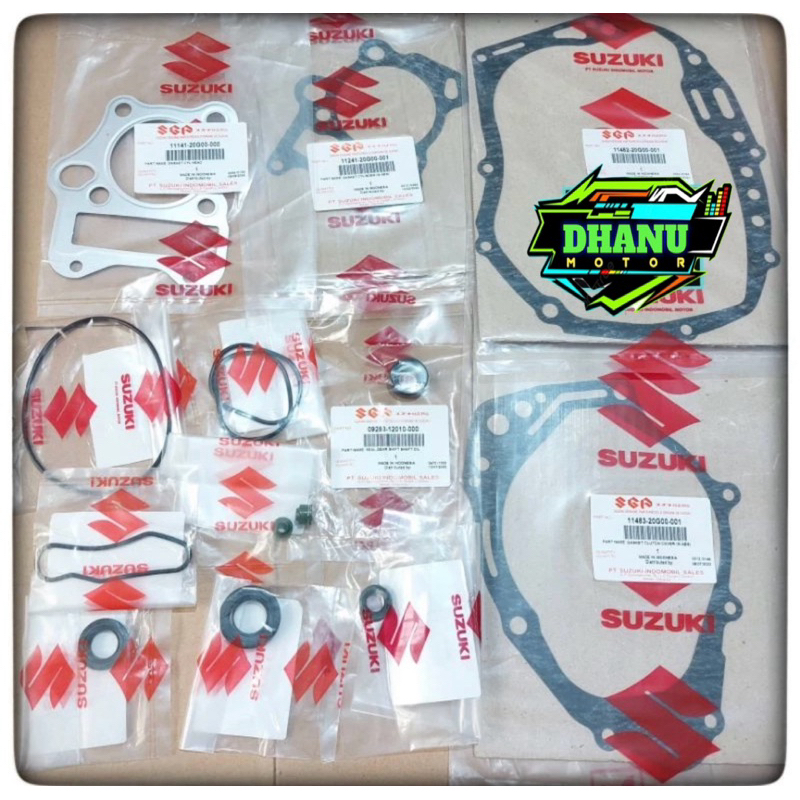 Jual Paking perpak full set kopling manget blok head seal sil klep oring tutup klep shogun 125 R ...
