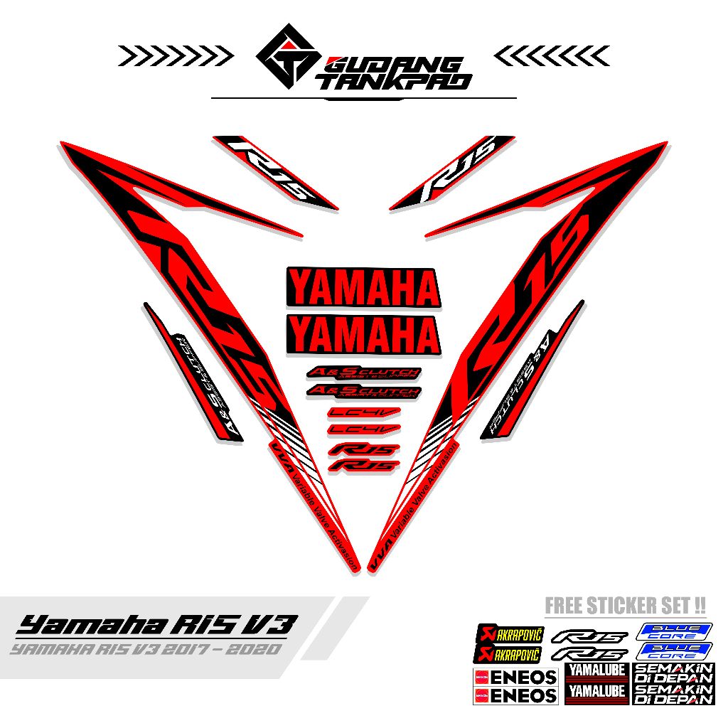 Jual DECAL R 15V3 STRIPING R15 V3 / MTF 9 / STIKER STRIPING R 15 V3 ...