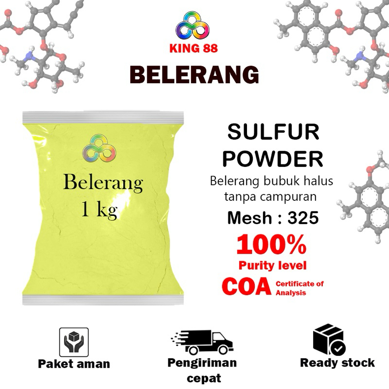 Jual Belerang Bubuk Halus 1kg / powder belerang / Sulfur / Belerang ...