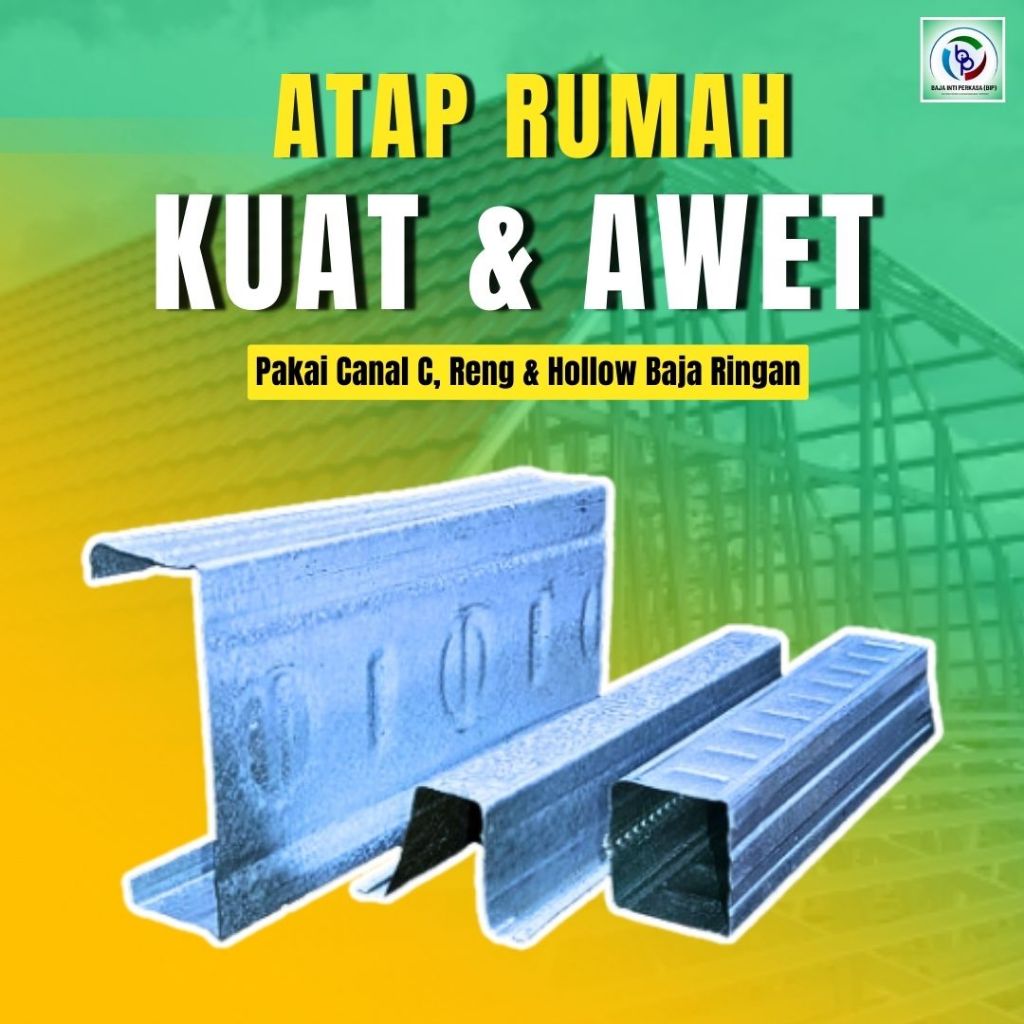 Jual Rangka Atap Besi Hollow Baja Ringan GTube Full & Banci Ukuran 2x4 ...