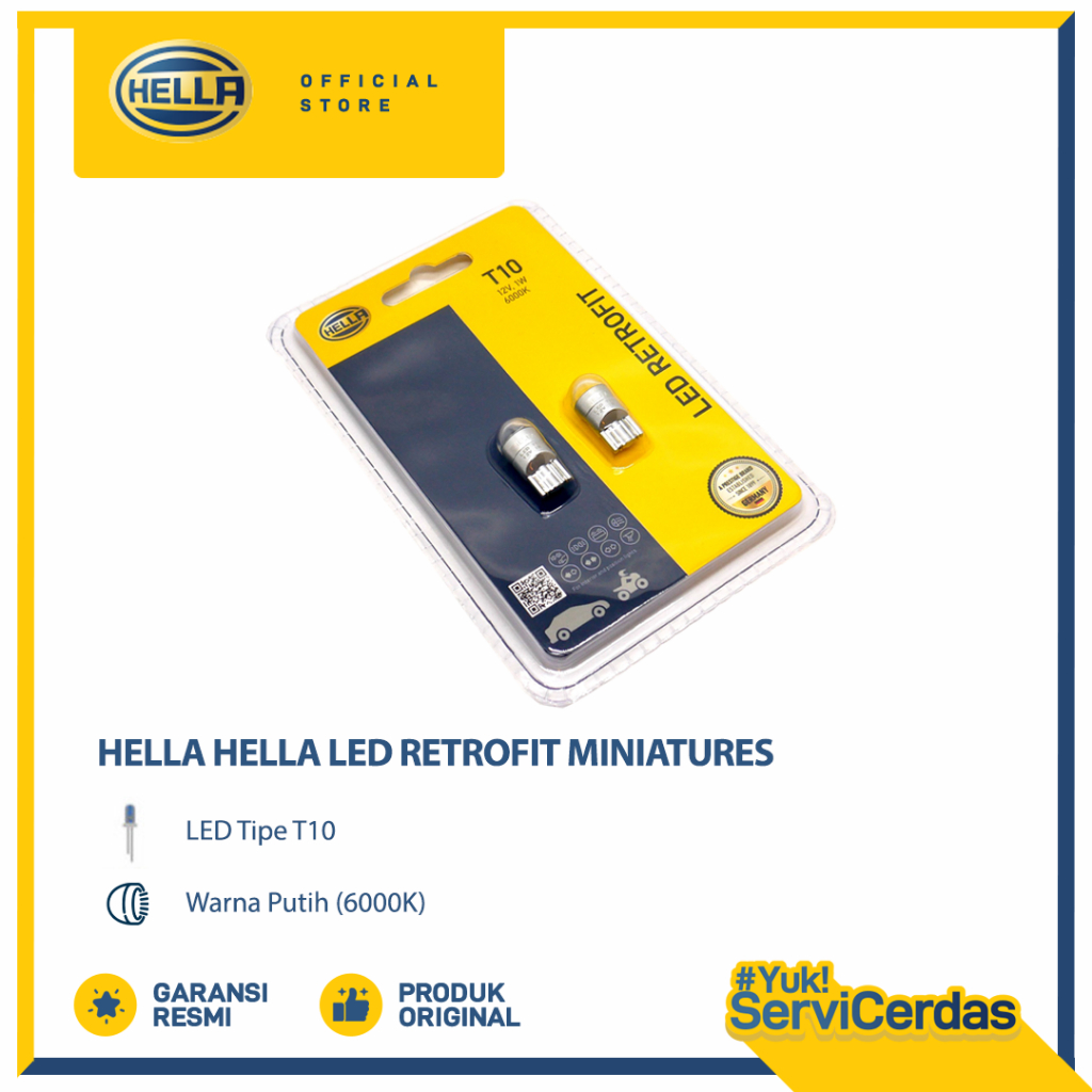 Jual Lampu Mobil HELLA LED T10 6000K - Lampu Senja | Shopee Indonesia