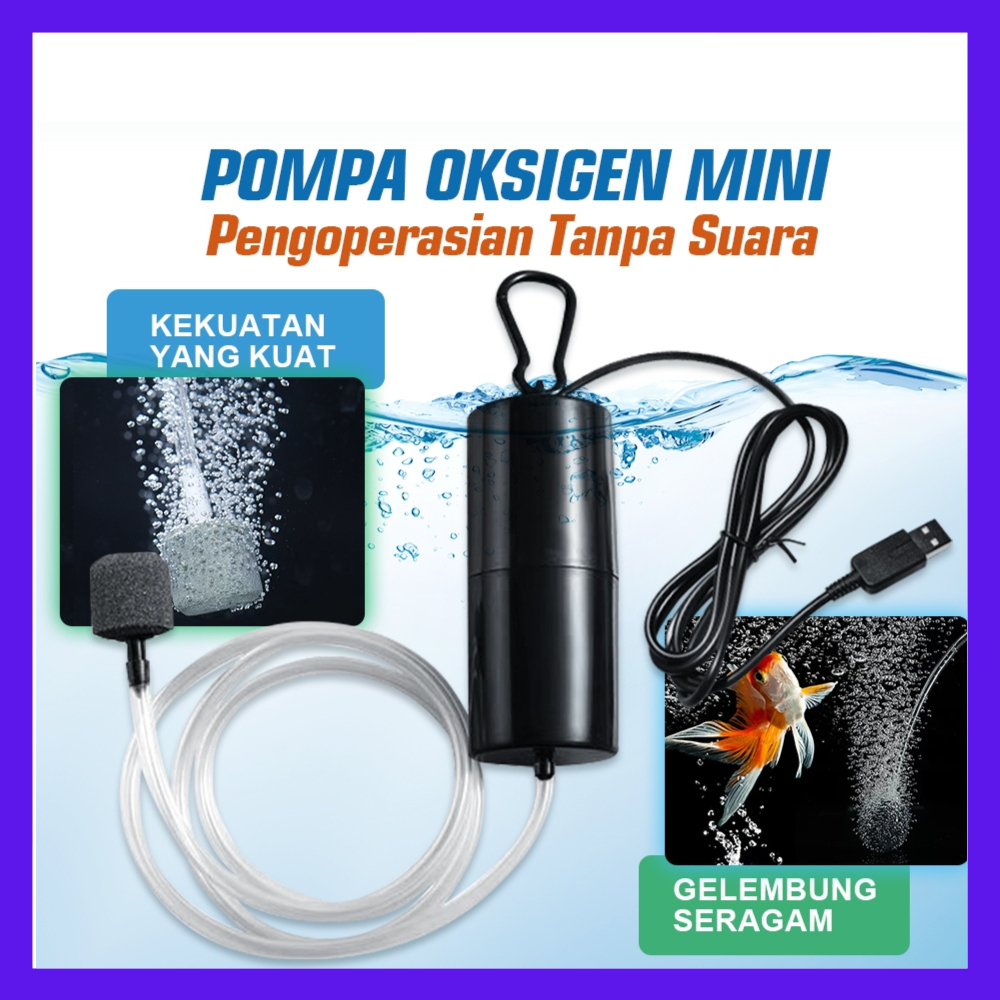 Jual Aerator Aquarium Fish Tank Oxygenator USB 1W - Aerator Mini ...