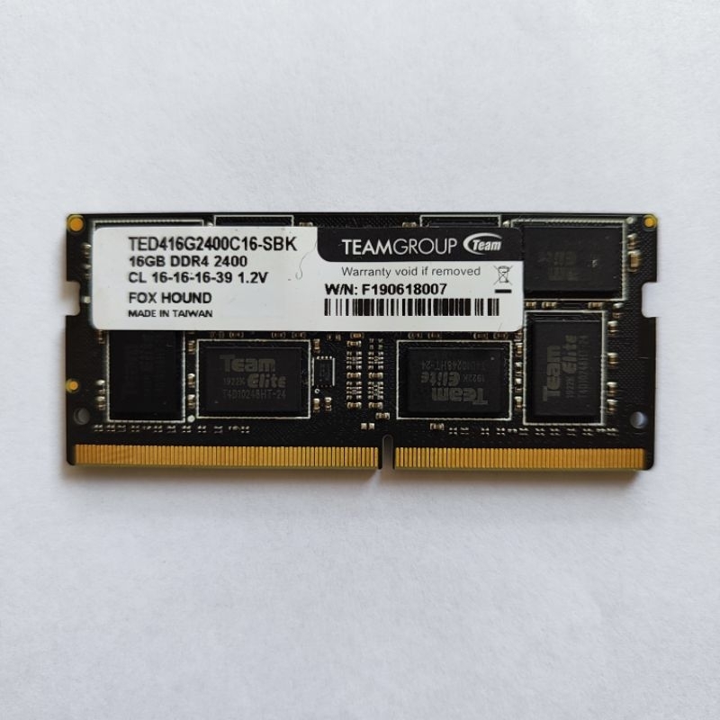 Jual Teamgroup RAM DDR4 16GB PC 2400 SODIMM 1200 Mhz Laptop | Shopee ...