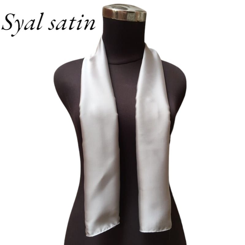 Jual syal satin polos/scarf leher syal wanita | Shopee Indonesia