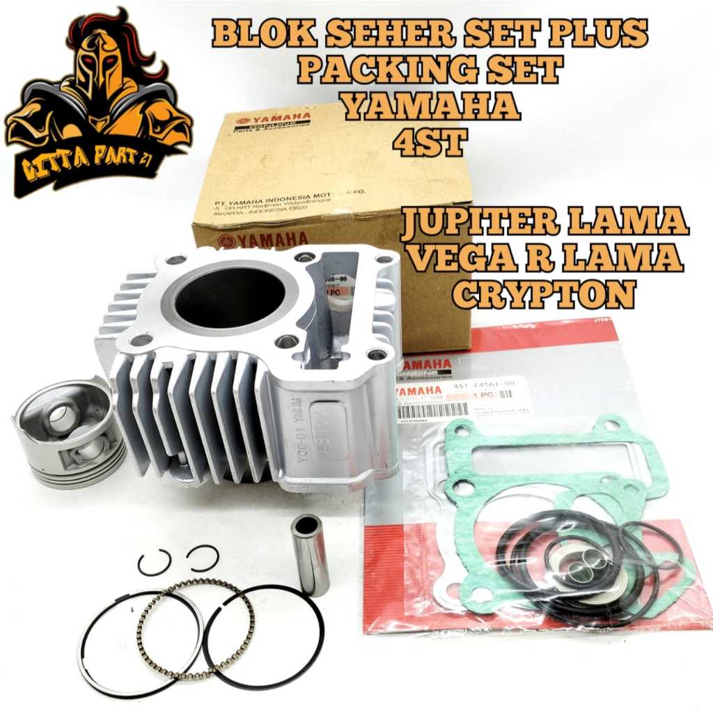 Jual ORIGINAL CYLINDER BLOK SEHER PISTON RING KOMPLIT PAKING SET YAMAHA ...