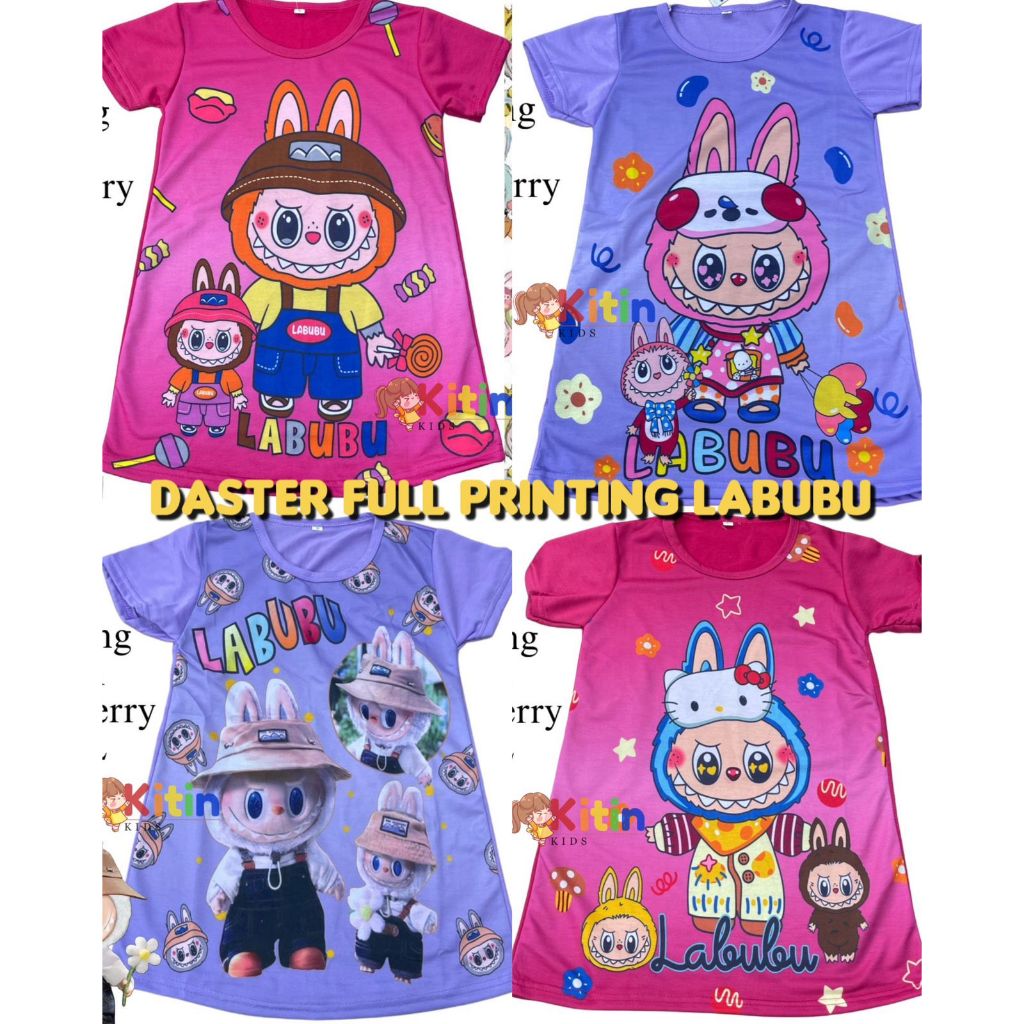 Jual KO - DASTER TERUSAN ANAK FULL PRINTING MOTIF LABUBU MONSTER UKURAN ...