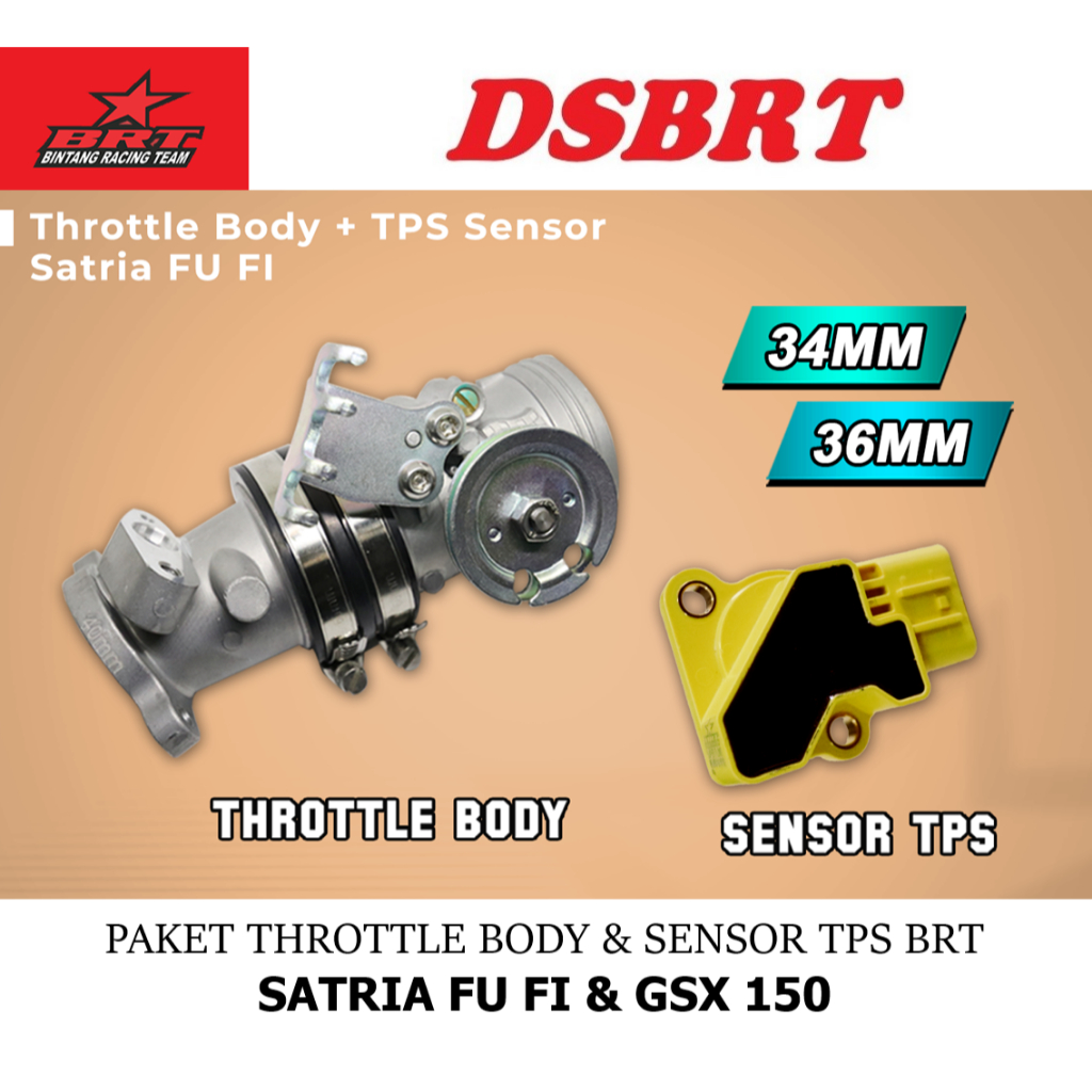 Jual THROTTLE BODY TB BRT & TPS Sensor Satria FU FI & GSX 150 Super ...