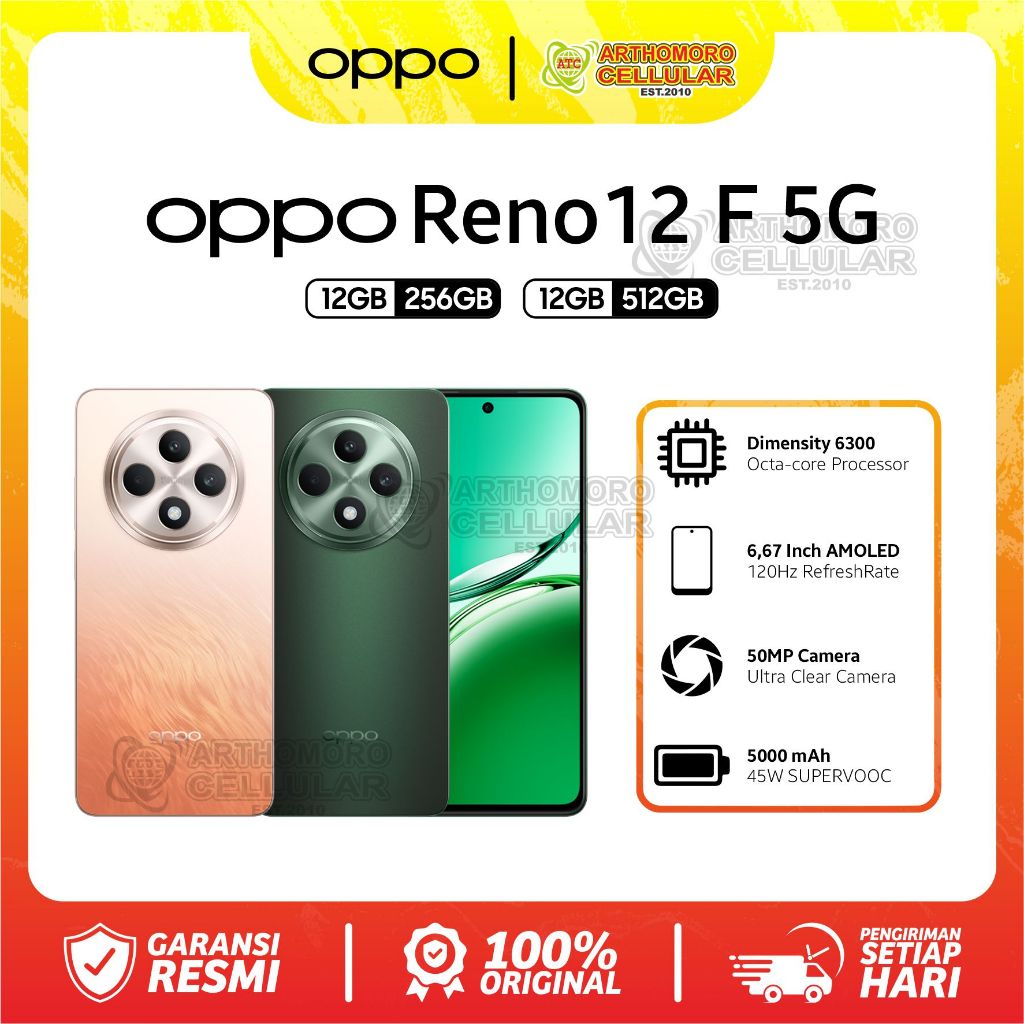 Jual OPPO RENO 12F 5G (12/256GB) & (12/512GB) - GARANSI RESMI | Shopee ...