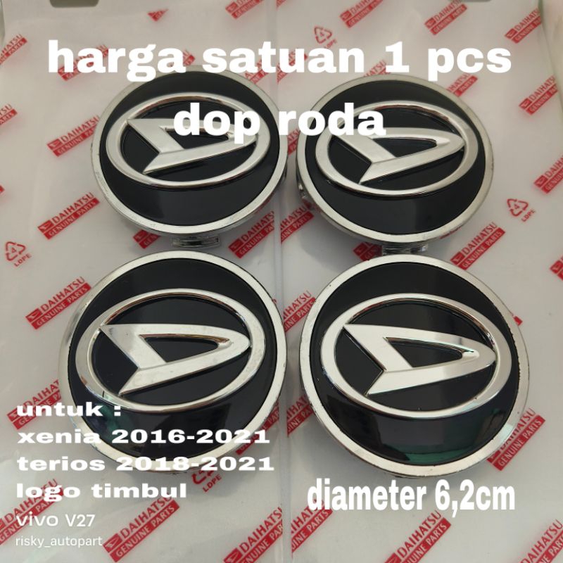 Jual Dop roda tutup velg xenia grand allnew terios 2016-2021 6.2cm ...