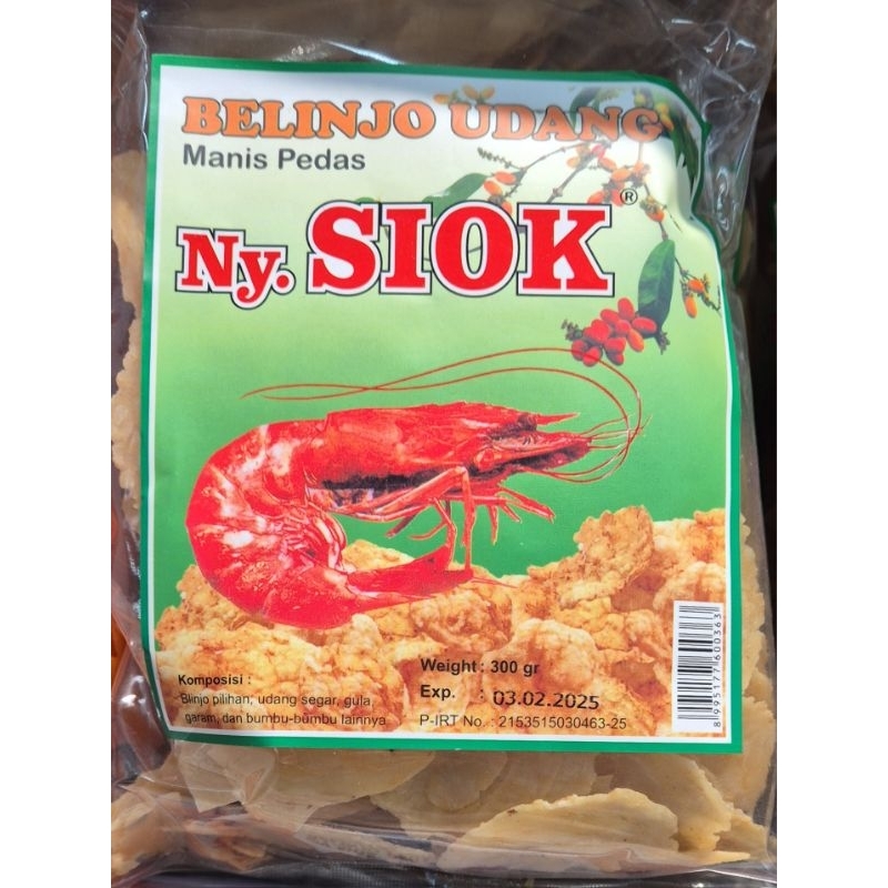 Jual Krupuk Blinjo Udang Manis Pedas NY. SIOK Blinjo Shrimp Crackers ...