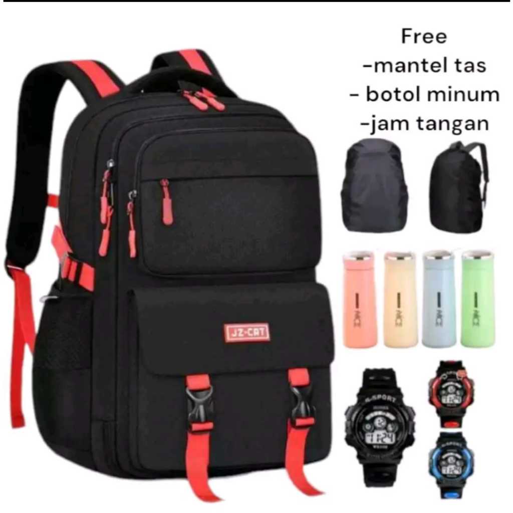Jual Tas ransel anak laki laki tas polos sekolah TK/SD/SMP/SMA tas backpack simple tas punggung ...