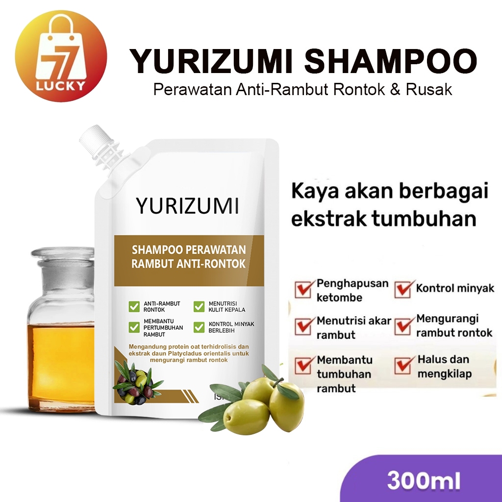 Jual Shampoo Anti-Hair Fall Oil Control - Yurizumi Shampoo Rambut Rontok, Rusak & Kering - 300ml ...