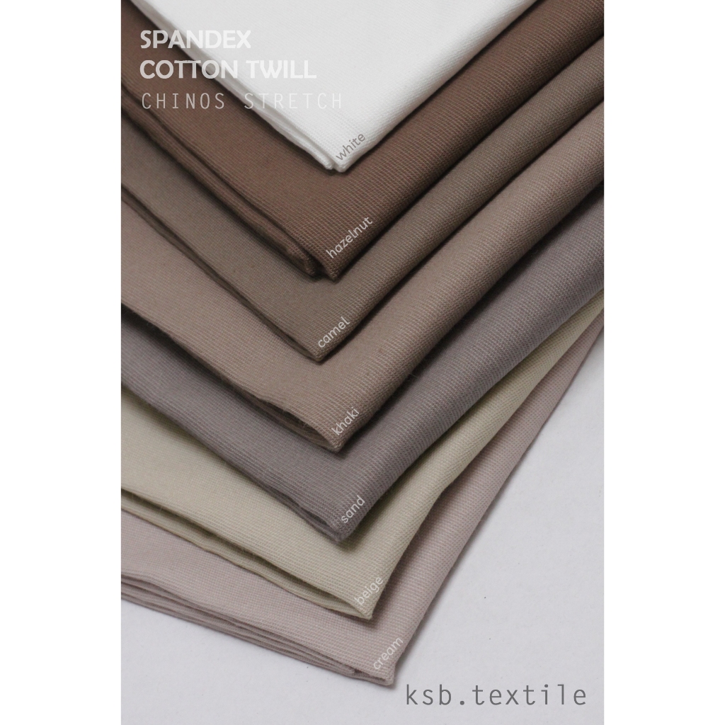 Jual Kain Chino Stretch / Cotton Spandex Twill Sueding Combed / Katun ...
