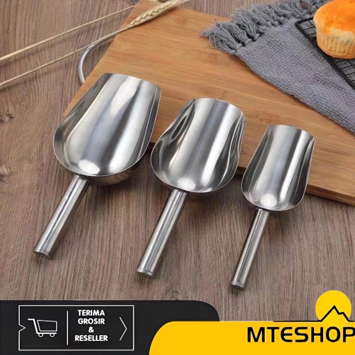 Jual Harga Miring MTE Sendok Skop Es Batu Stainless Tebal Sekop Es ...