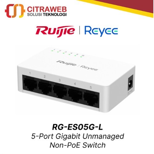 Jual Ruijie Reeyee RG-ES05G-L, 5-Port 10/100/1000 Unmanaged Non-PoE ...