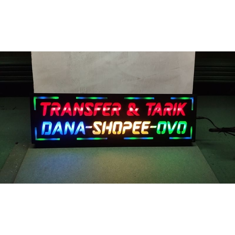Jual LAMPU TULISAN TRANSFER & TARIK | DANA SHOPEE OVO | Shopee Indonesia