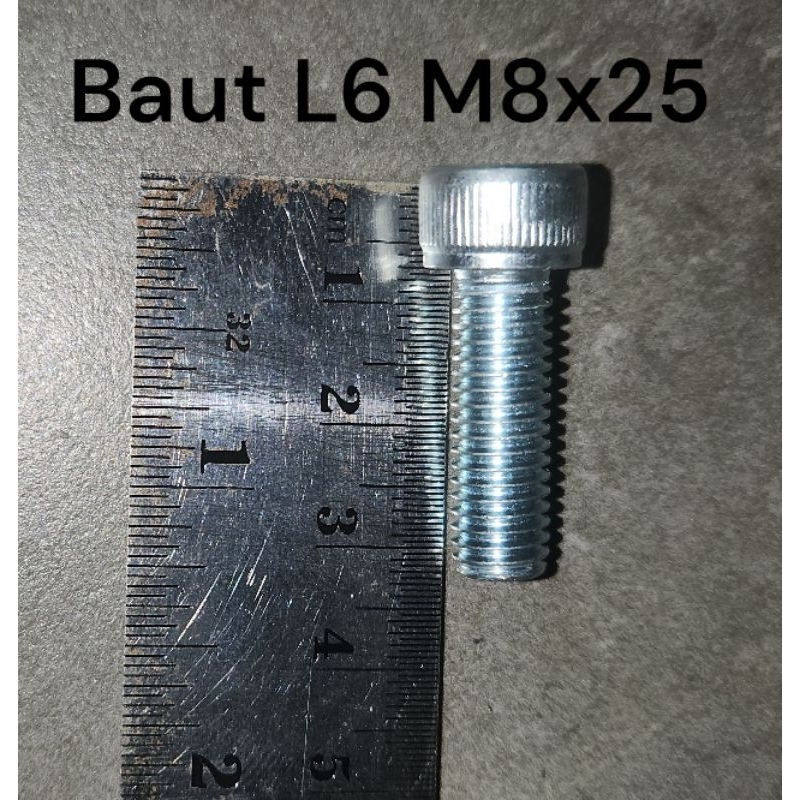 Jual Baut L6 M8 x 25mm | Shopee Indonesia