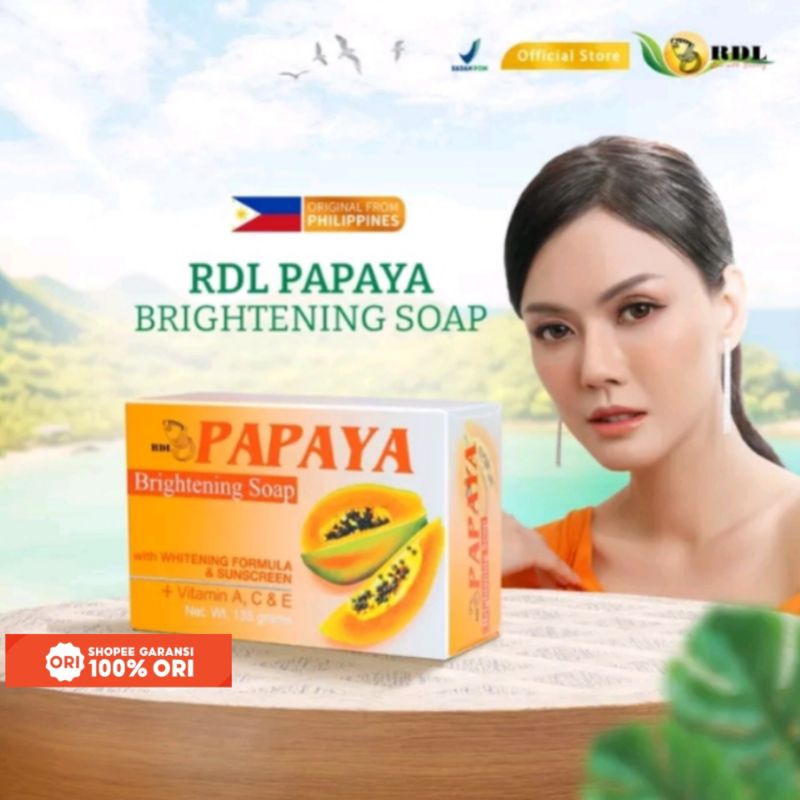 Jual SABUN PAPAYA RDL ORI PAPAYA BRIGHTENING SOAP PAPAYA RDL 135 GRAM ...
