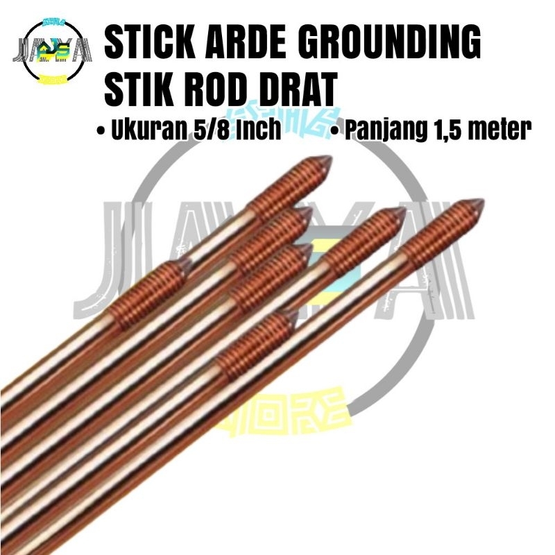 Jual Stick Rod / stik arde Grounding Penangkal Petir Drat 5/8 panjang 1 ...