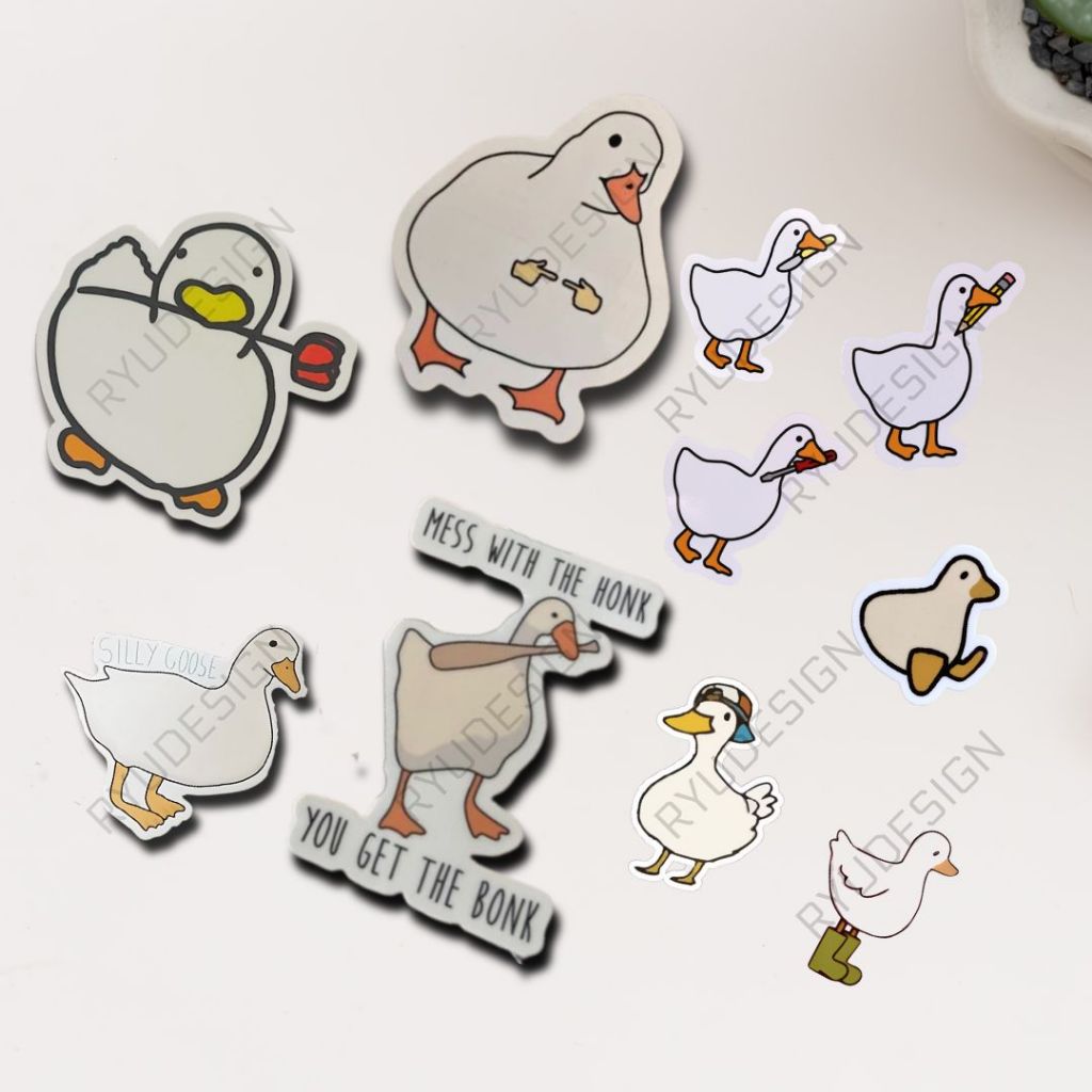 Jual Duck Sticker Hewan Bebek Gendut Lucu Jahat Whatsapp Besar ...