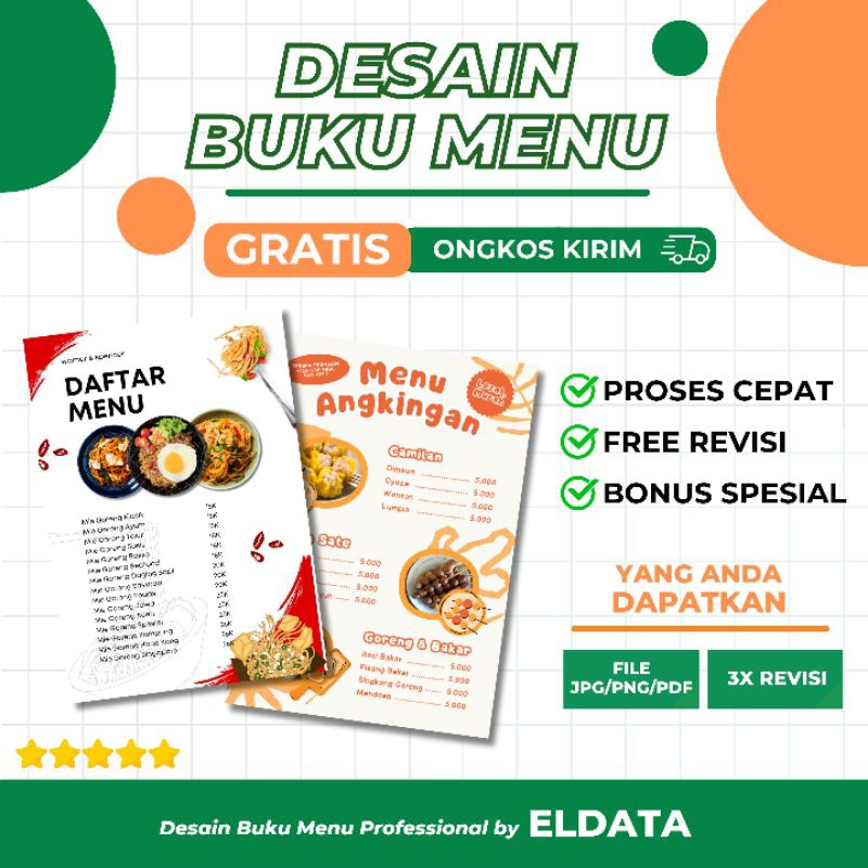 Jual Desain Menu Makanan dan Minuman | Jasa Desain Daftar Menu | Desain ...