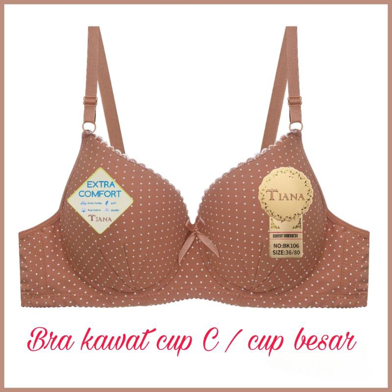 Jual BK106 Bra kawat cup C cup besar Bra kawat kancing 3 ukuran 38.40 ...
