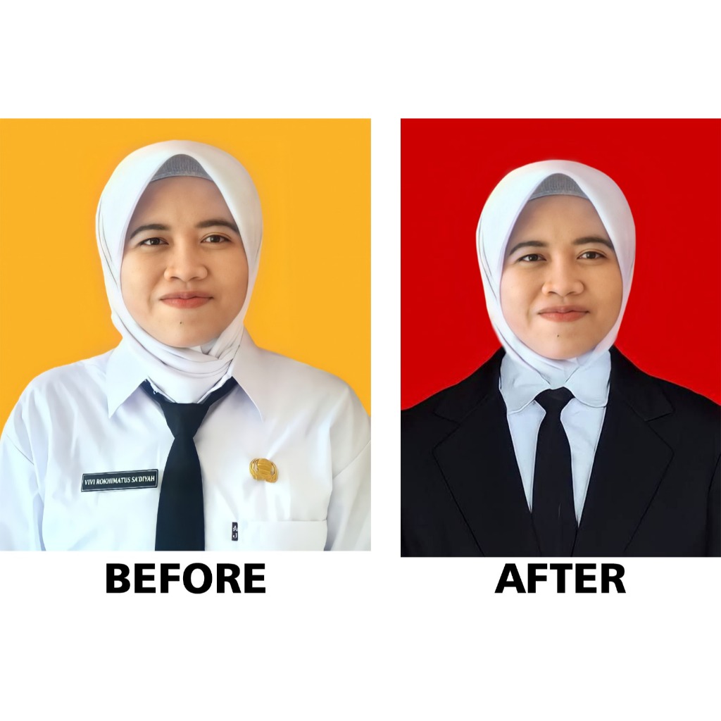Jual Jasa Edit Pas Foto Kilat 10 Menit Jadi - Ganti Background Merah ...