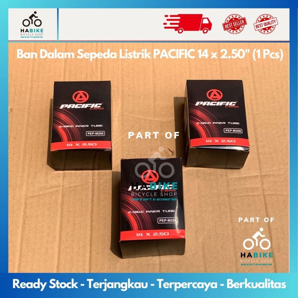 Jual Ban Dalam Sepeda Listrik 14x2.50 PACIFIC BIKE/KENDA Pentil Bengkok E-Bike Inner Tube PEP ...