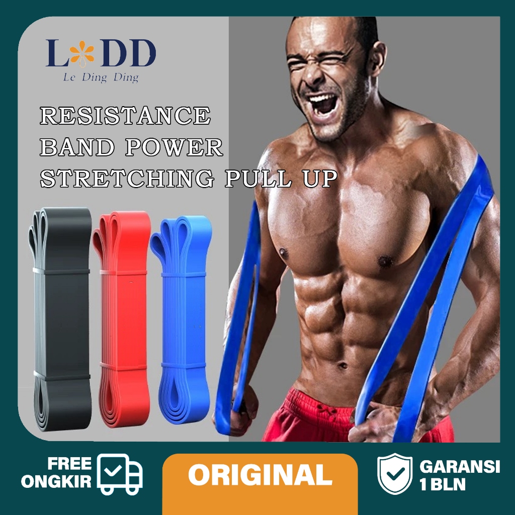 Jual LDD-RESISTANCE BAND POWER STRETCHING PULL UP, YOGA, FITNESS ...