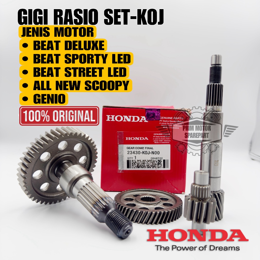 Jual ORIGINAL GIGI RASIO SET KOJ BEAT DELUXE, BEAT SPORTY LED,BEAT ...