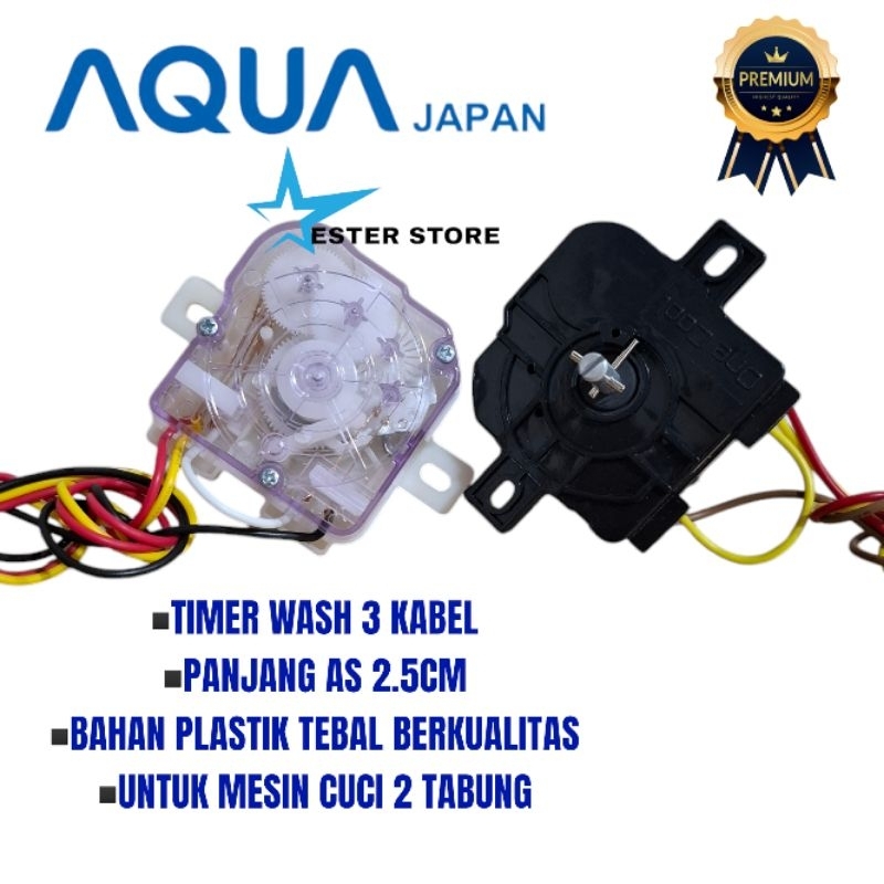 Jual Aqua Timer wash 3 kabel /Timer mesin cuci Aqua 2 tabung Bahan plastik tebal | Shopee Indonesia