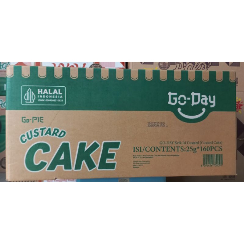 Jual Bolu Cake Custard Go - Day Lembut dan Lezat 1 dus isi 160pcs ...