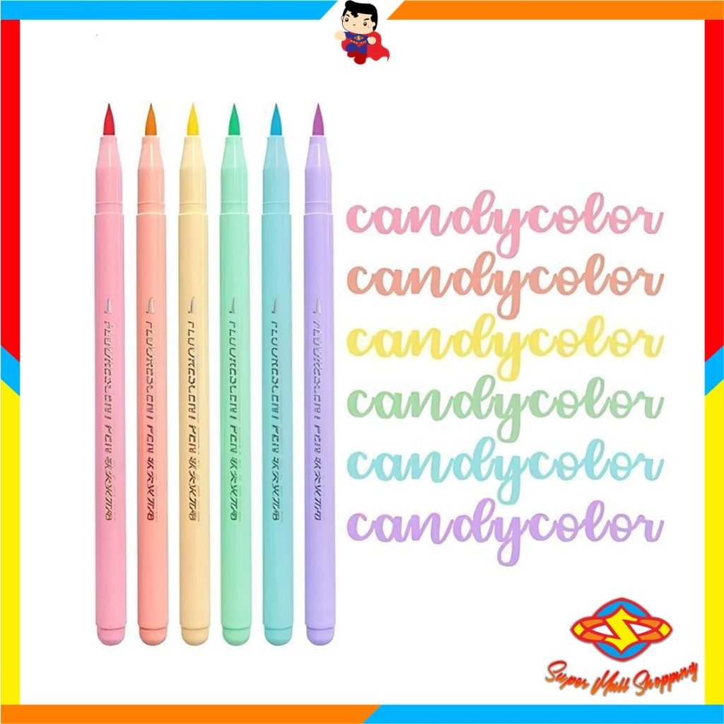 Jual SMS Highlighter Pen Calligraphy Brush Lettering Aesthetic Vintage ...