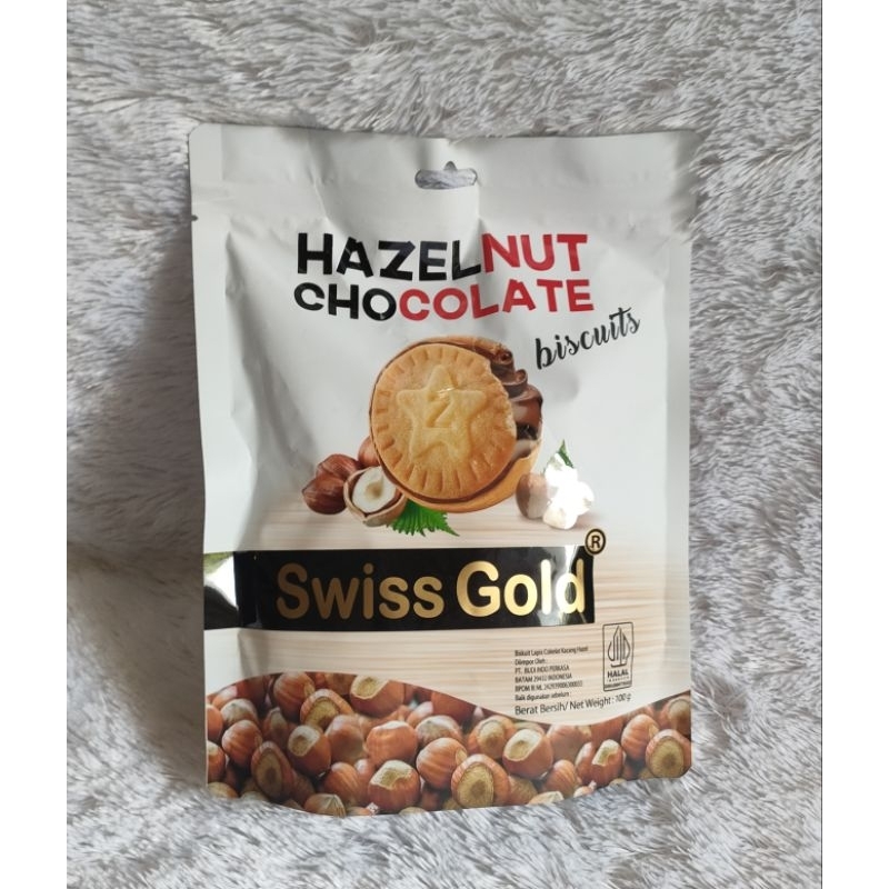 Jual Swiss Gold Biscuit Hazelnut/Biskuit Lapis Kacang Hazel | Shopee ...