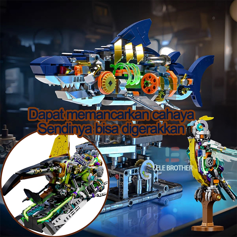 Jual LELE BROTHER Blocks DIY Hiu Burung Building Bricks Blok Mainan ...