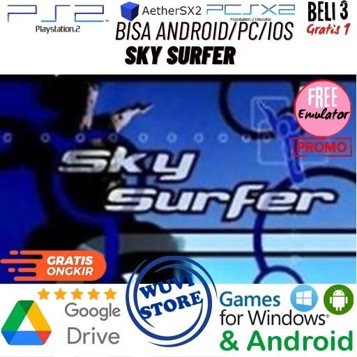 Jual PS 2 Sky Surfer | Bisa di PC / Android / IOS Plus Emulator | Beli 3 Gratis 1 | Shopee Indonesia