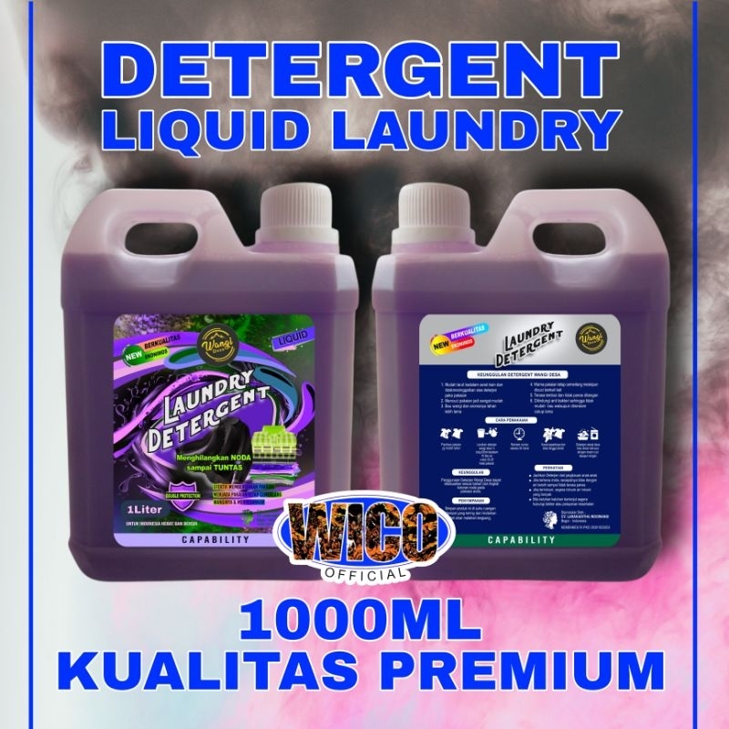Jual Detergent Liquid Laundry Pakaian 1 Liter Premium Ungu Wangi Desa ...