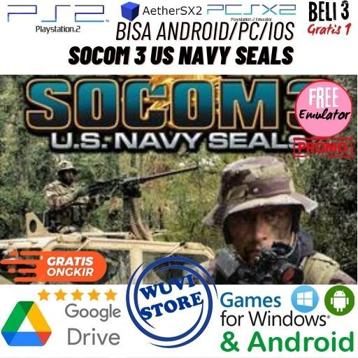 Jual PS 2 SOCOM 3 US Navy SEALs | Bisa di PC / Android / IOS Plus ...
