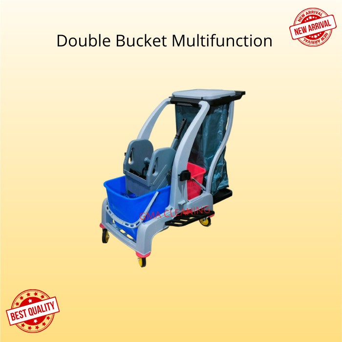 Jual Trolley Double Bucket Multifunction / Troli Ember Multifungsi ...