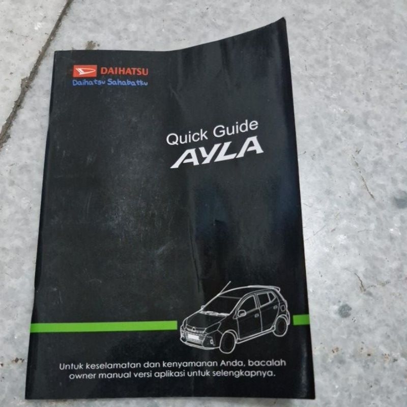 Jual BUKU MANUAL MOBIL DAIHATSU AYLA Asli tahun 2019 - 2022 | Shopee ...