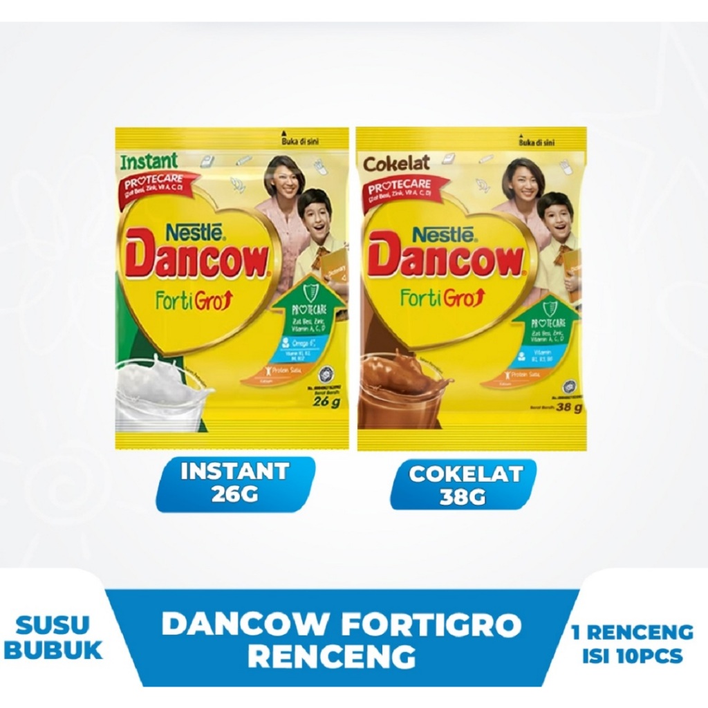 Jual Dancow Fortigro Instant Susu Bubuk Vanila Renceng 26gr (10 pcs ...
