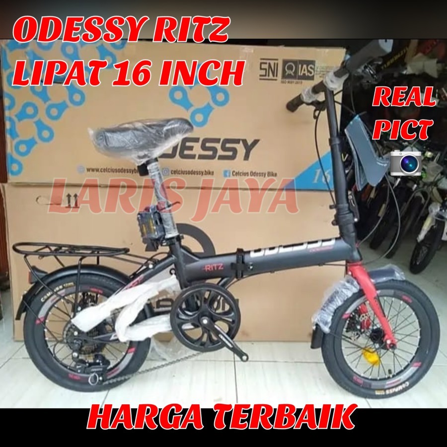 Jual [ BONUS BELL ] Lipat 16 odessy ritz , sepeda lipat 16 inch odessy ...