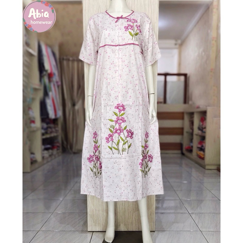 Jual Daster Katun Jepang Bordir Khas Malang - Busui Friendly (Baby Pink ...