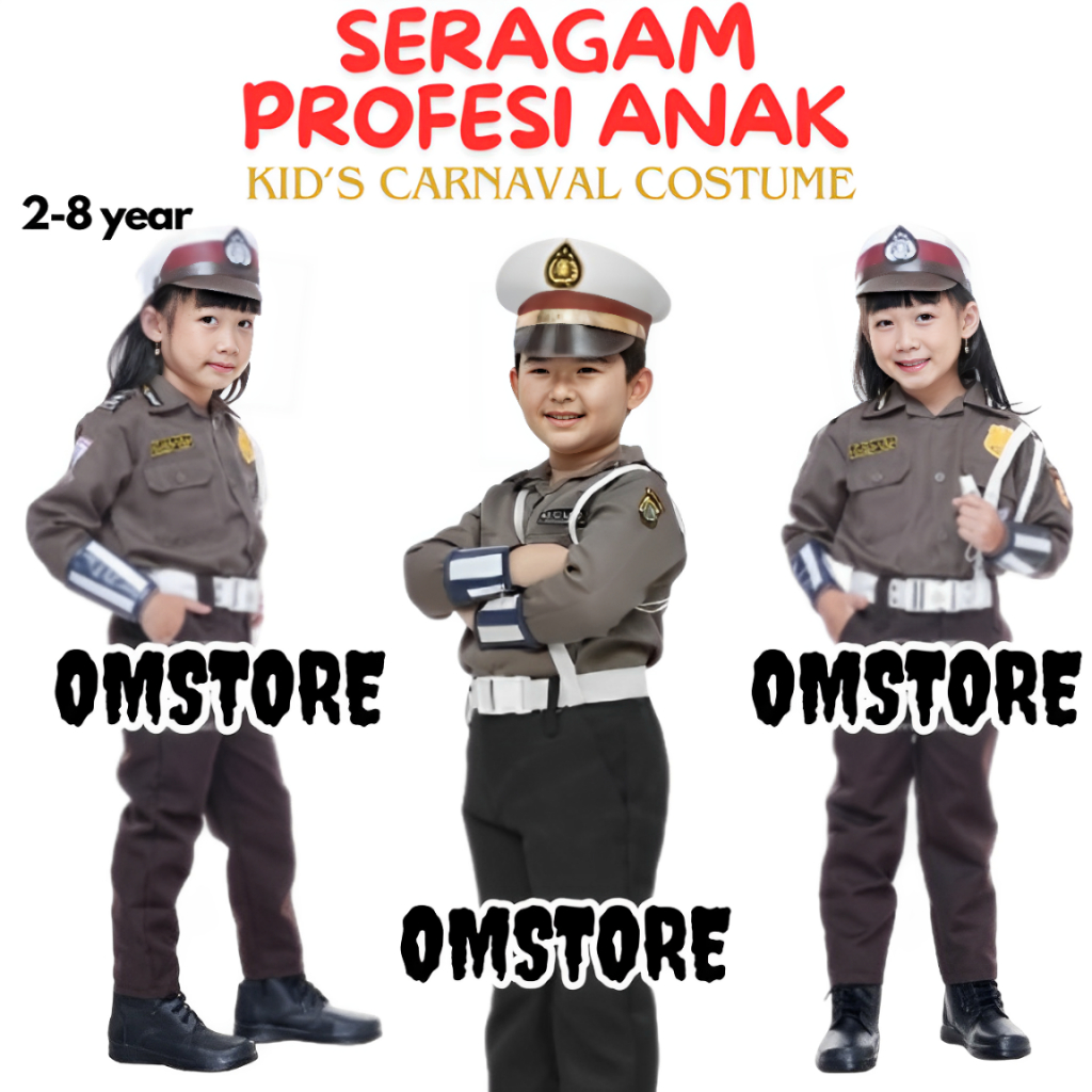 Jual Baju Polisi Anak Laki Laki Perempuan Original Costum Seragam Tk ...