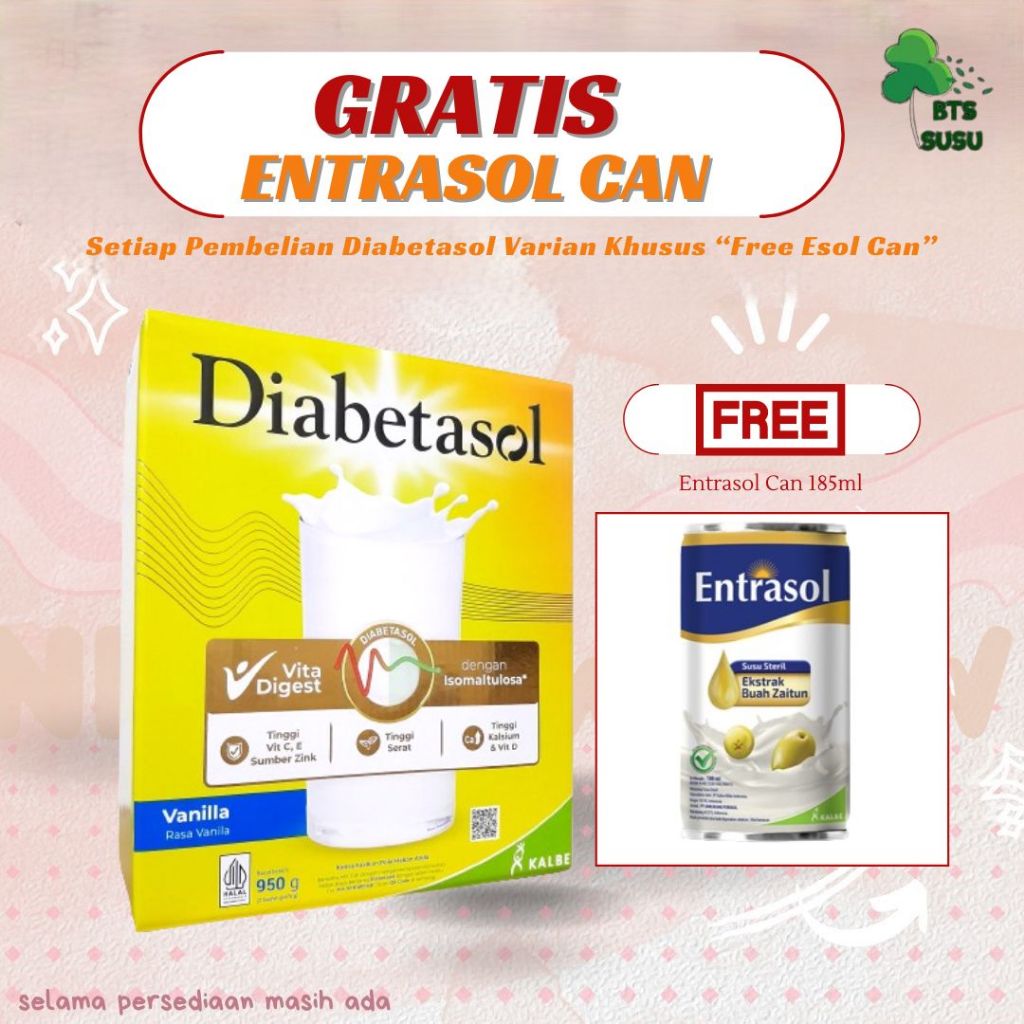 Jual BTS - SUSU DIABETASOL 1KG VANILA COKLAT/ Diabetasol 1000gr l ...