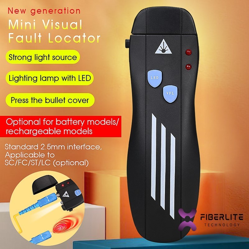 Jual MINI VFL Visual Fault Locator Bisa di Cas Rechargeable 10mW 20mW ...