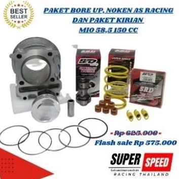 Jual PAKET HEMAT BLOK SEHER RACING BORE UP MIO-SPORTY-SOUL 58.5mm 150cc+Noken as, per cvt ...